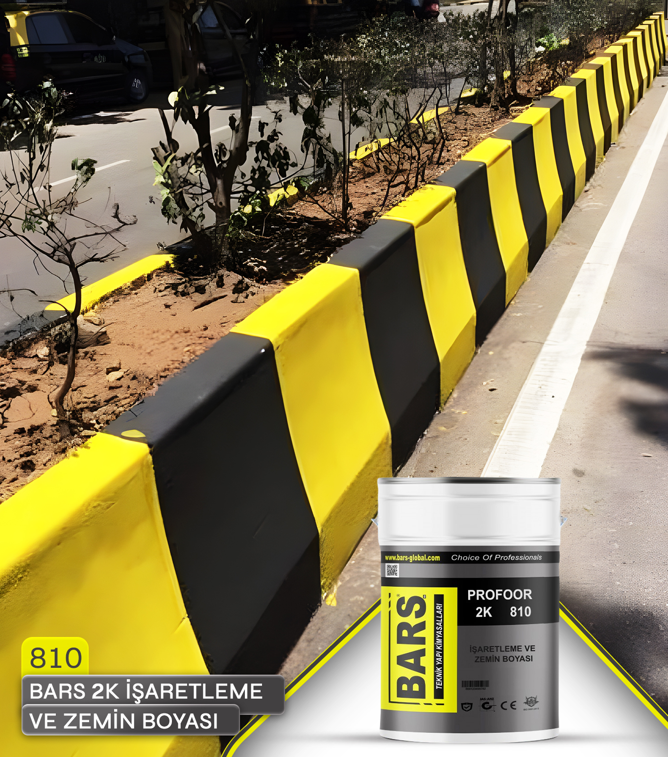 810 - BARS 2K İŞARETLEME VE ZEMİN BOYASI - Zemin Boyası - Bars Kimya ...